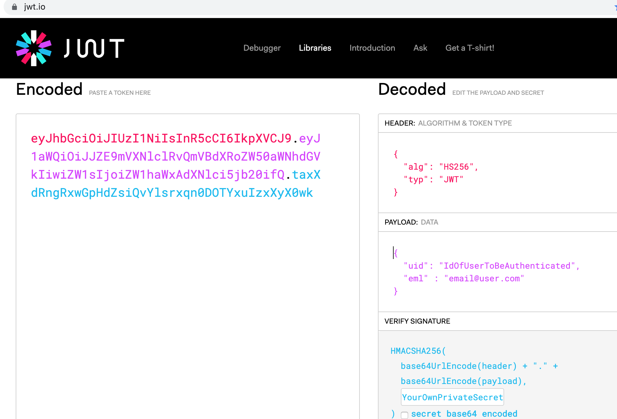 Using Jwt For Payload Authentication In A Springboot Project