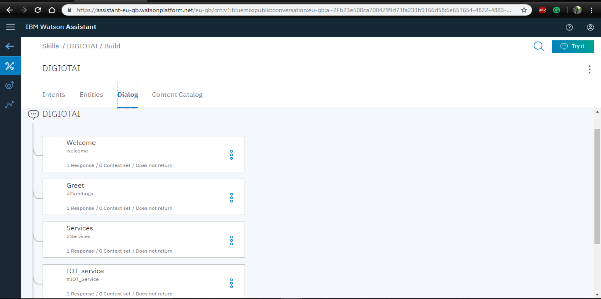 Chapter 4 — Step by step guide to creating a Chatbot using IBM Watson