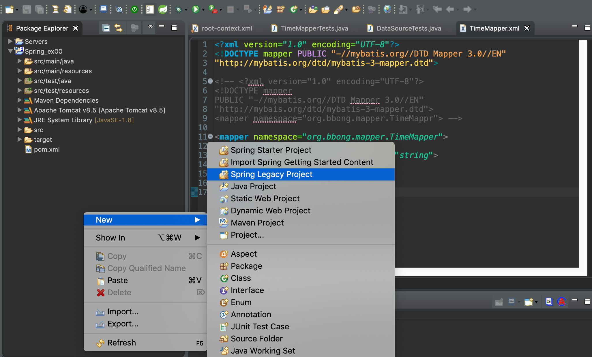 KOSTA-DAY58…(개발환경 세팅, Junit 테스트, OracleDB 연동, mybaits연동, log4jdbc, MVC Controller, 파일업/다운로드 ...