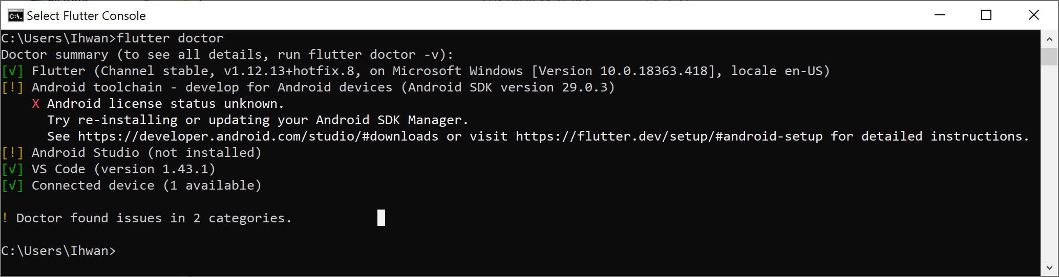 Android Studio Flutter Flutter Doctor Doesn39t Recognize Android