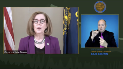 Governor Kate Brown Announces the Recent COVID-19 Updates in the Press ...