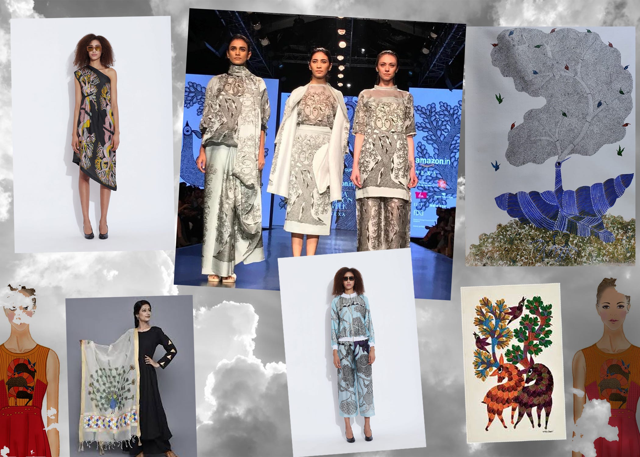 Culture influencing Fashion. Gond painting is a tribal and folk form ...