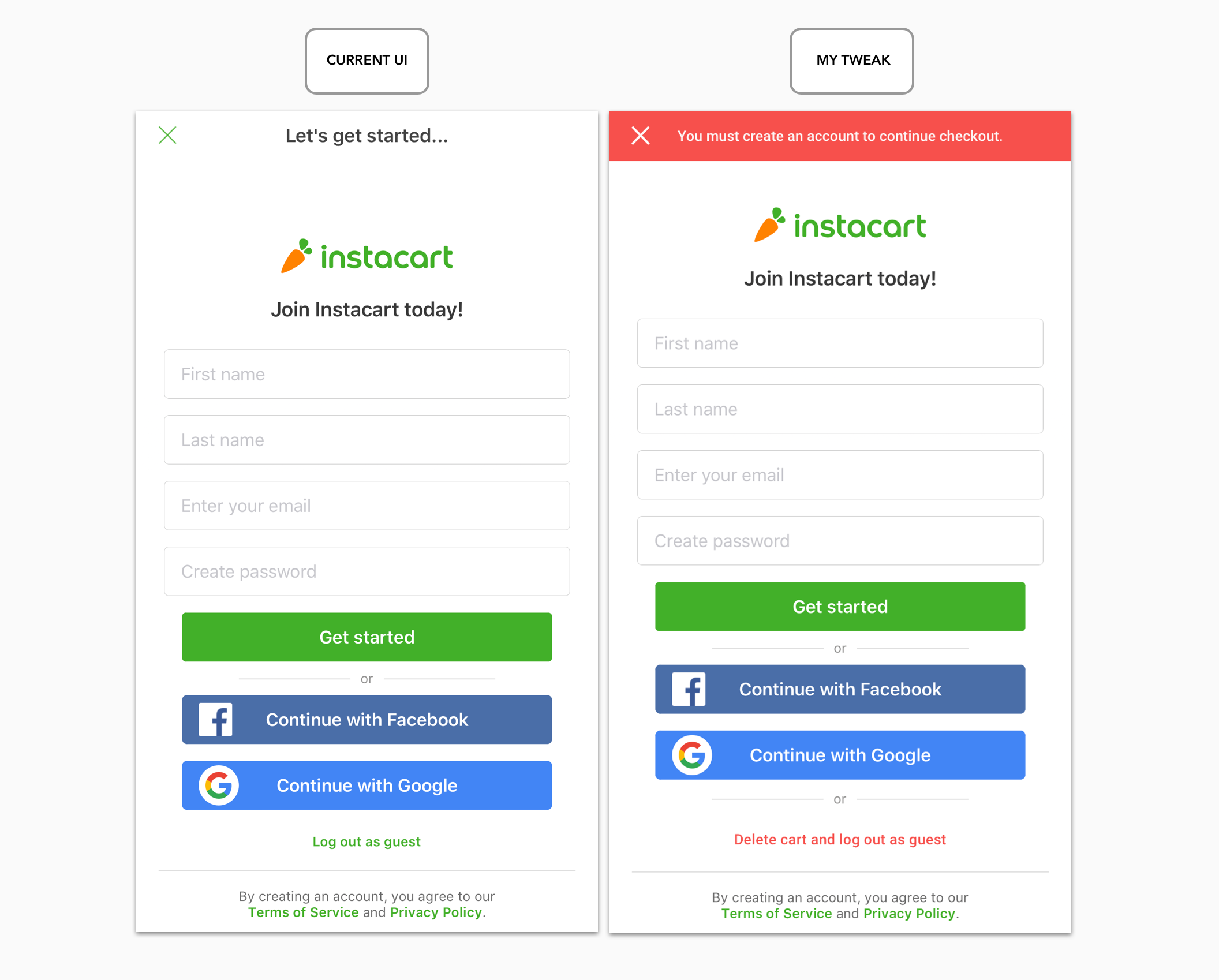 Instacart App: a guerrilla usability test - UX Collective