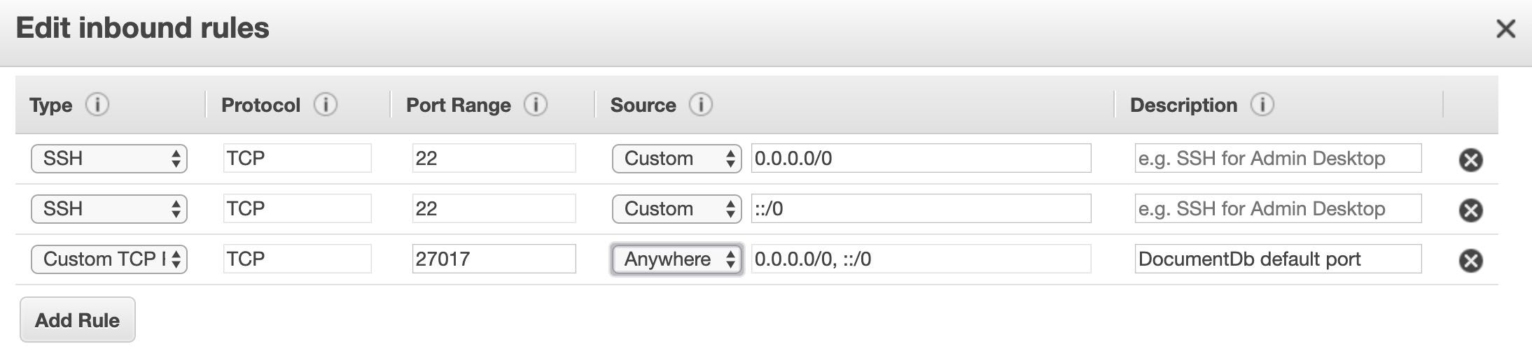 How to create a Web API for AWS DocumentDB (using RESTHeart)