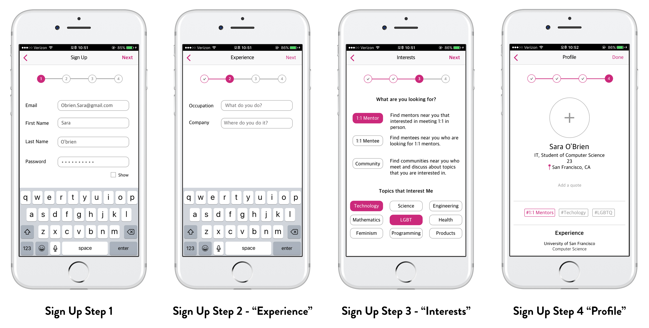 Women and Women First — Women’s Mentorship Mobile App ~UXDI
