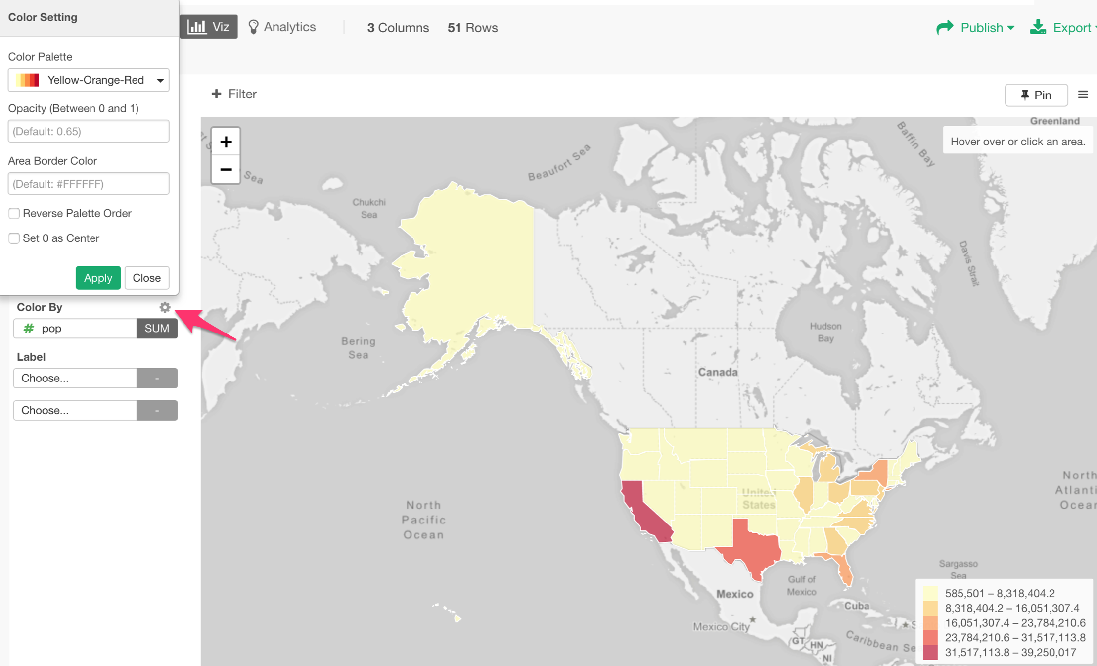 Using Area Map to Visualize Geographical Data in Exploratory | by Kei Saito | learn data science