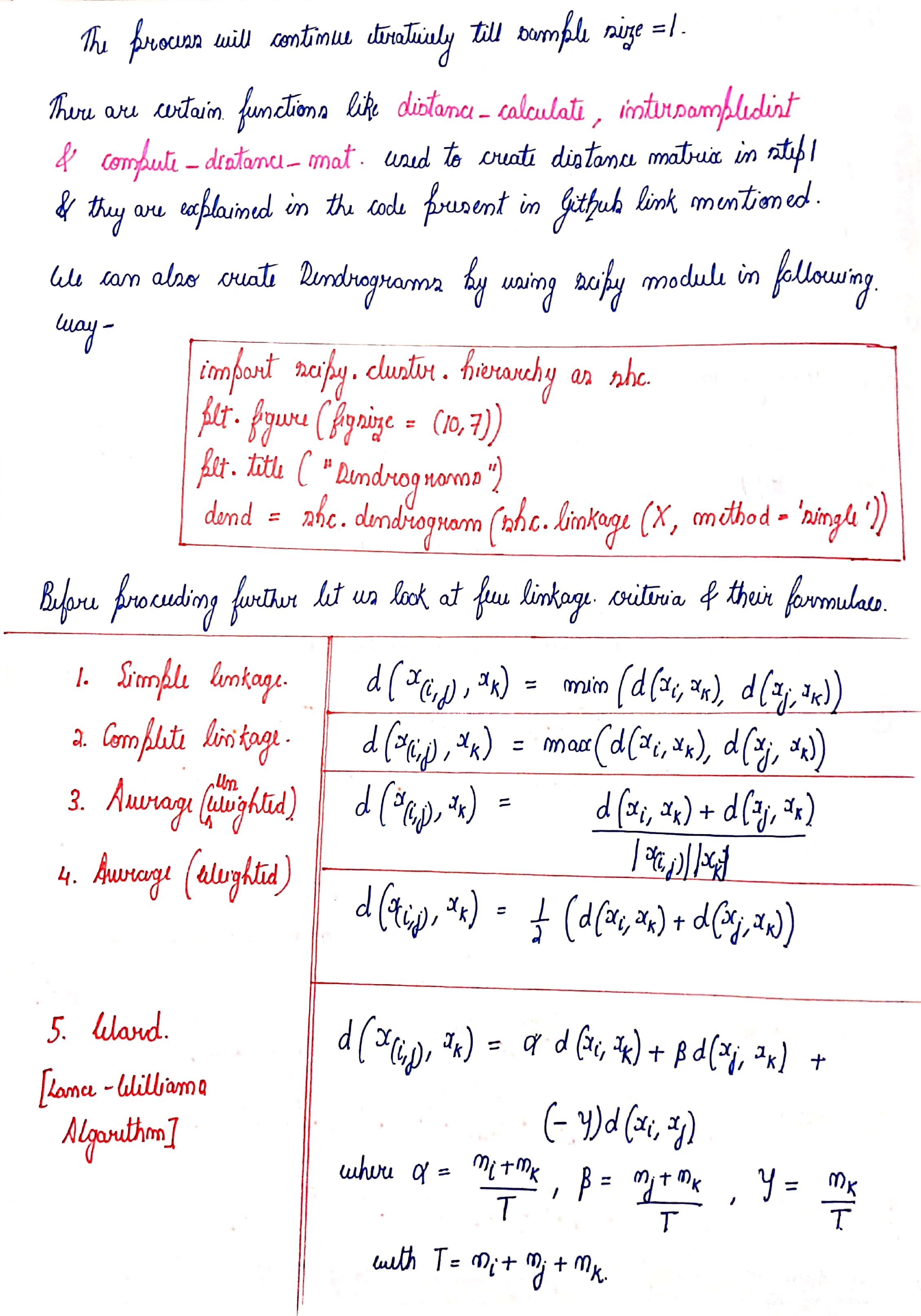 Agglomerative Hierarchical Clustering (from scratch)
