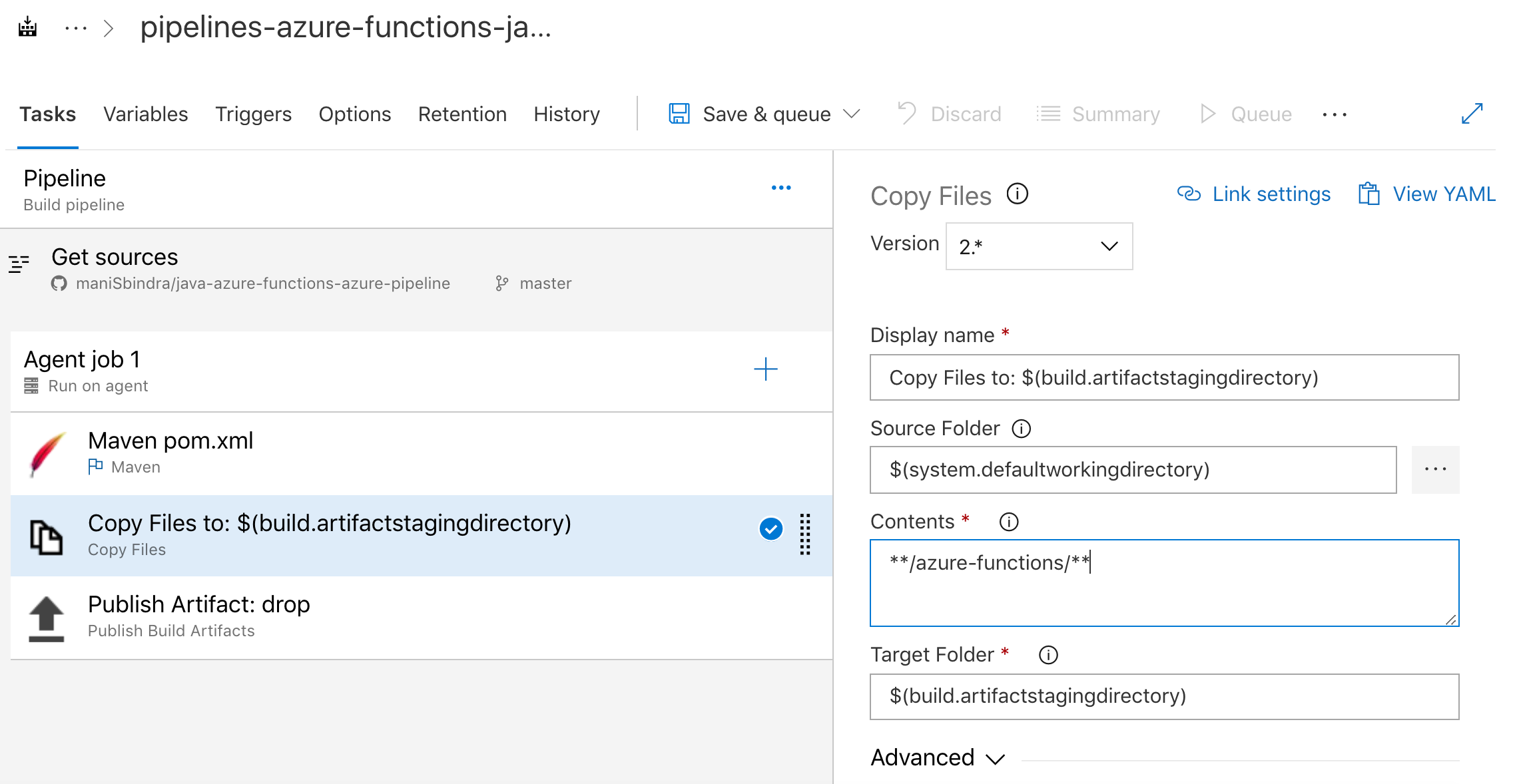 Deployment Of Azure Functions Written In Java Using The Ftps Task Of Azure Pipelines By