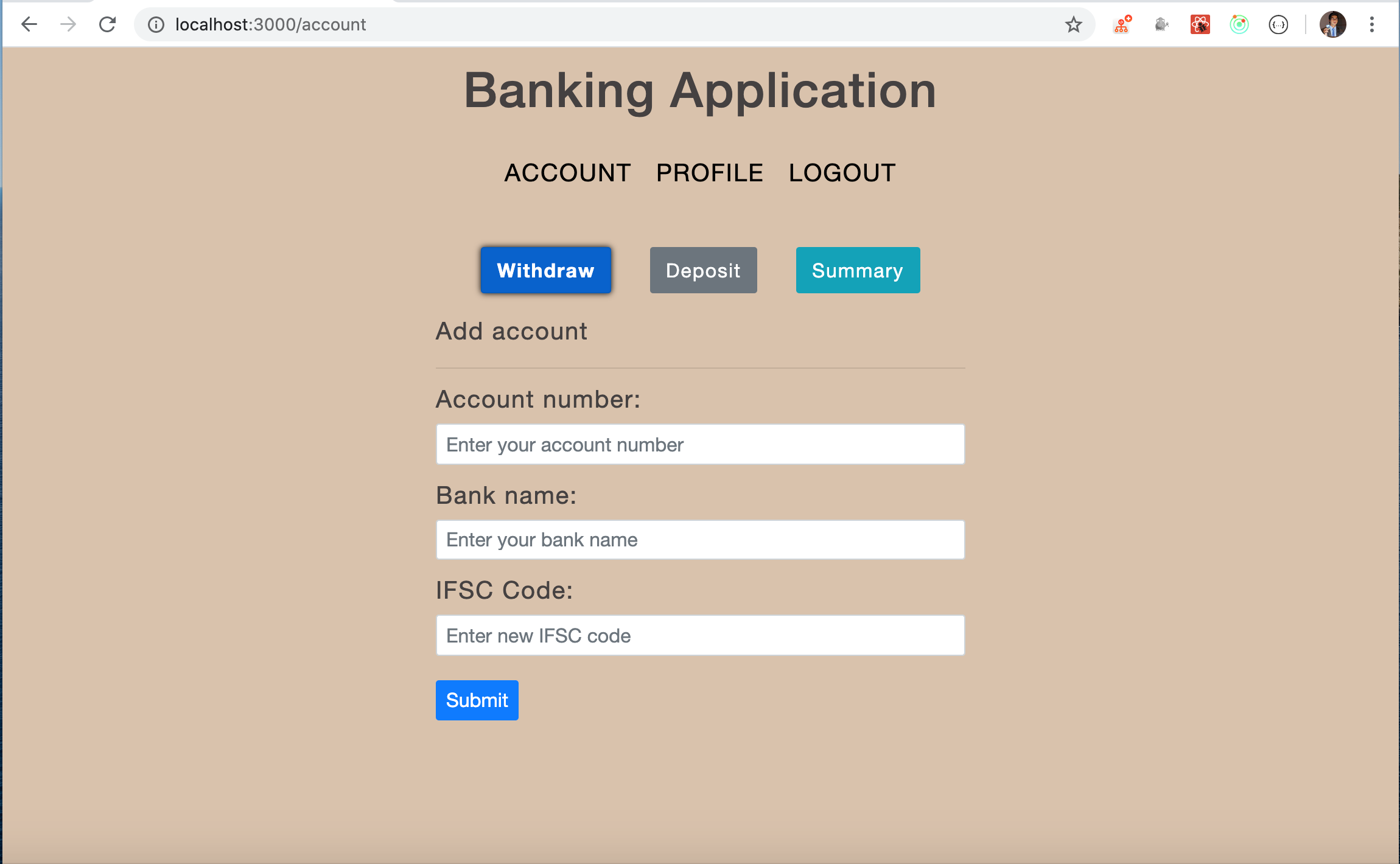 Create a Full Stack Banking Application using React | by Yogesh Chavan | JavaScript in Plain English