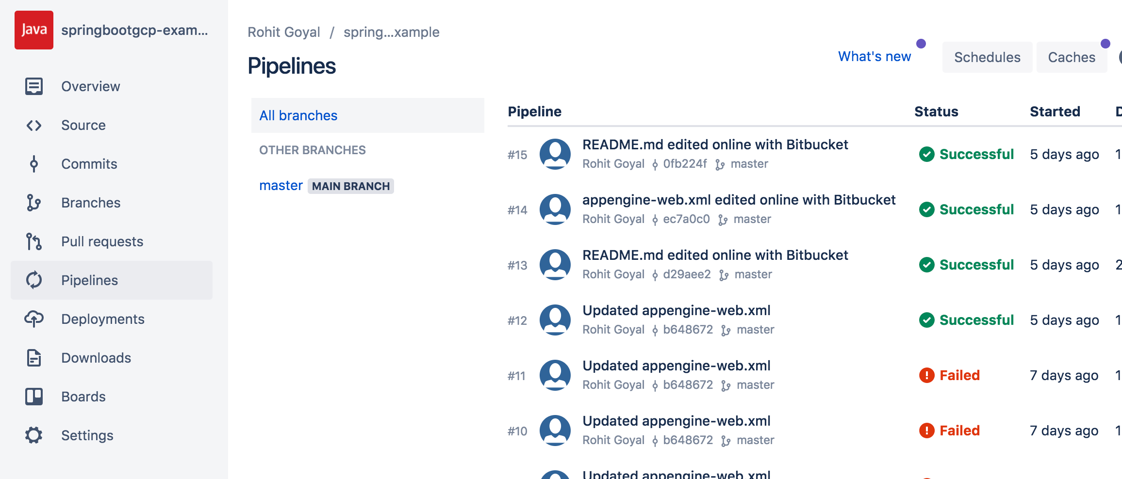Use of Bitbucket Pipelines to Deploy Spring Boot Application in Google App Engine | by Rohit ...