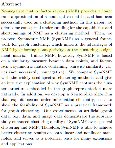 [ Archived Post ] Symmetric Nonnegative Matrix Factorization for Graph Clustering | by Jae Duk ...