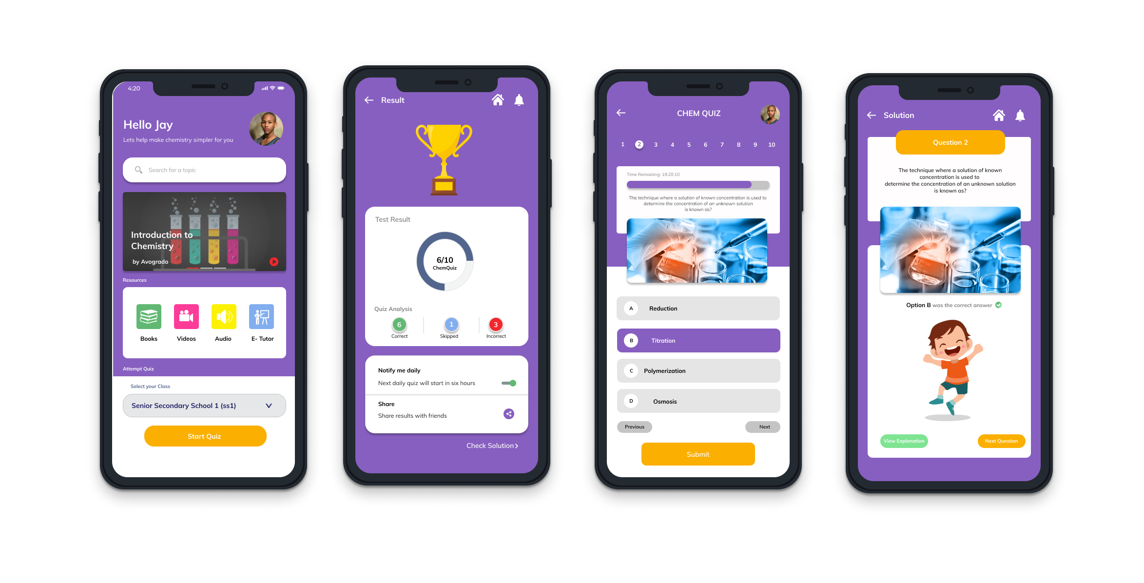 Ui/Ux Case Study: A Quiz app (ChemQuiz) - Oni Oladipo - Medium
