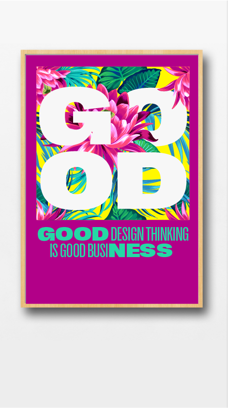 Good Design Thinking Poster - Dharam Mentor - Medium