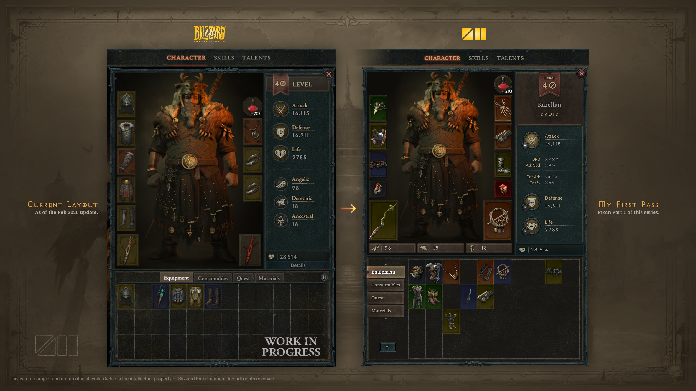 Diablo Inventory UI Fan Redesign (Figma + Principle + UE4) — Part II ...