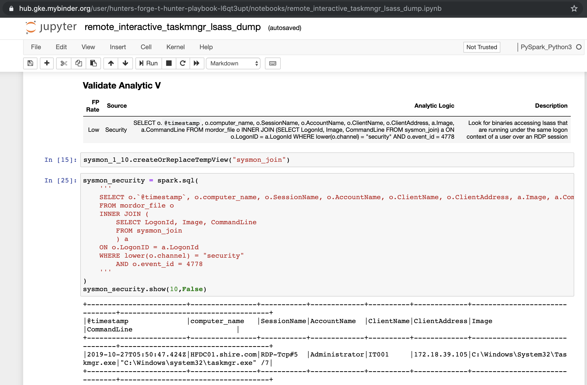Threat Hunter Playbook ⚔ + Mordor Datasets 📜 + BinderHub 🌎 = Open ...
