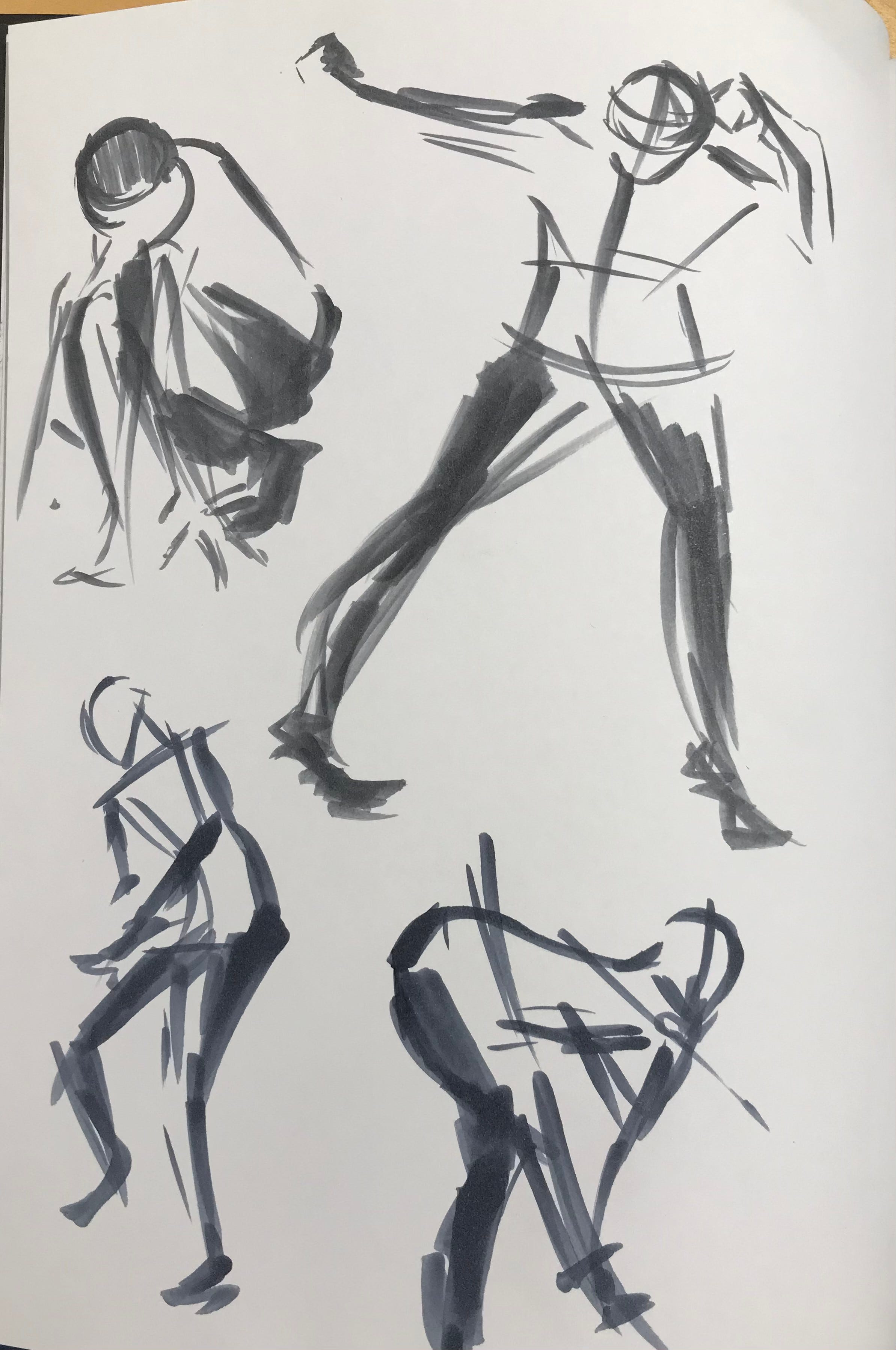 Gestural Drawings. In the beginning, we practiced the… | by Shannon Lin ...