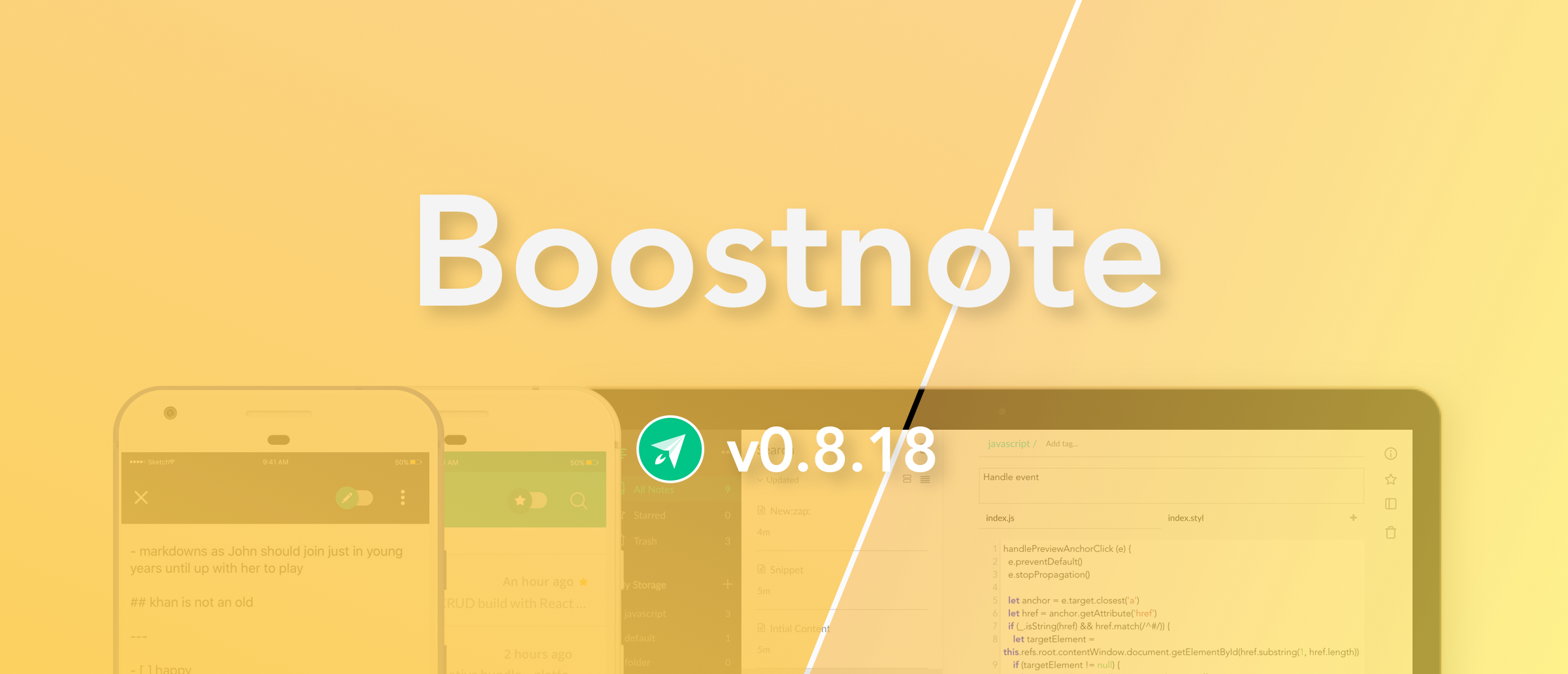 Boostnote v0.8.18 Release. Boostnote v0.8.18 is out! 🚀 | by KZ | Boost Note | Medium