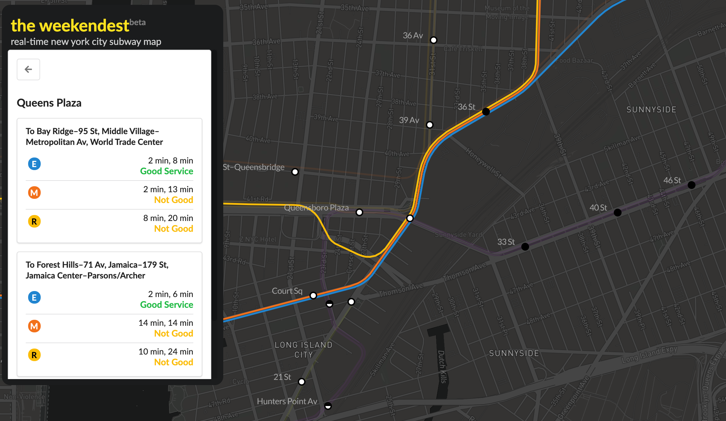 Introducing: The Weekendest — Dynamic Map for New York City Subway | by ...