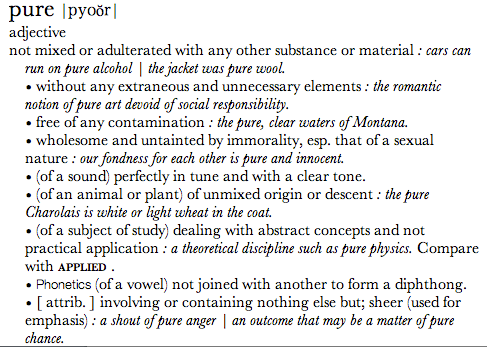 Definition of Purity!!!!. Less impure is just a clear definition… | by ...