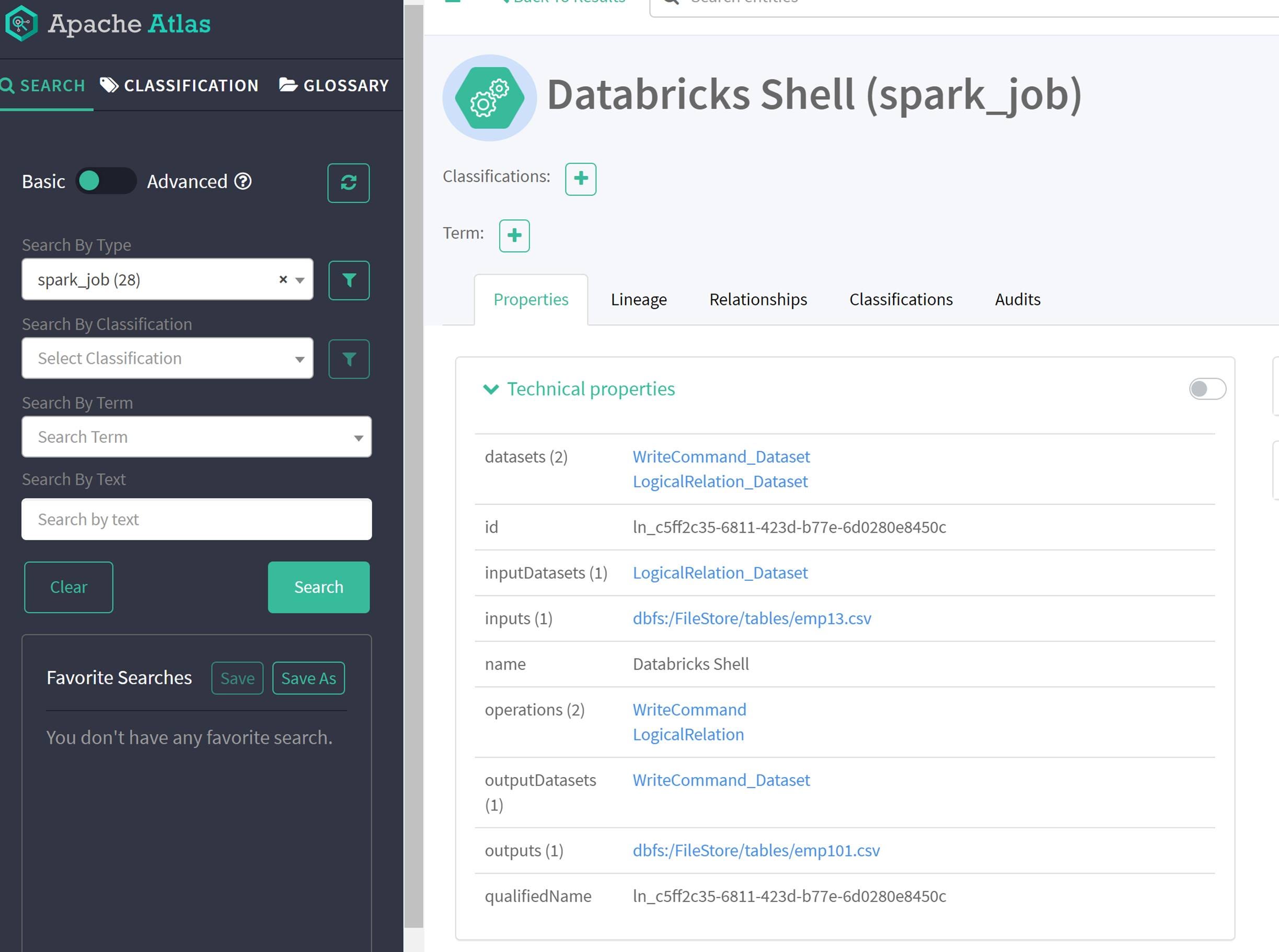 Data lineage tracking using Spline on Atlas via Event Hub