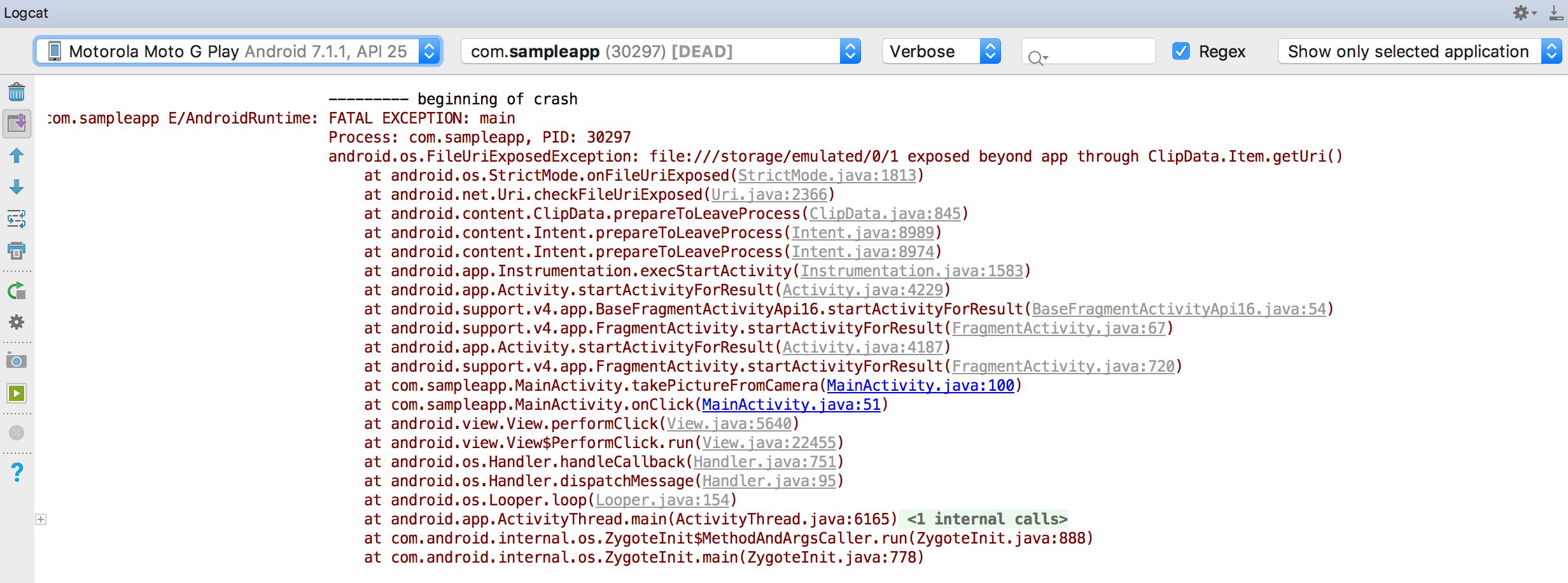 FileUriExposedException in Android N and above devices | by Kiran Nemani | Tilicho Labs | Medium