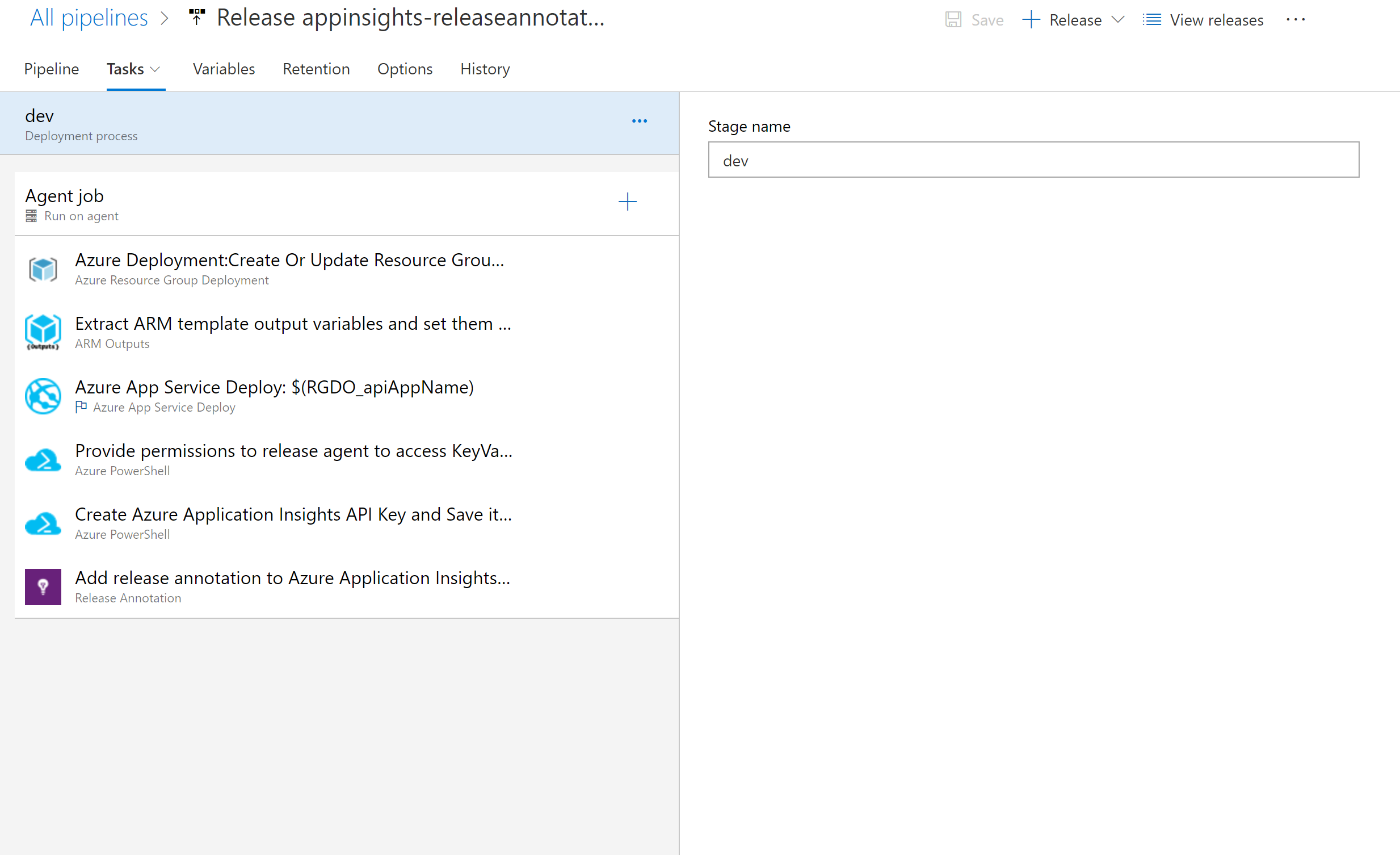 Azure Devops — Using the Application Insights release annotation task ...