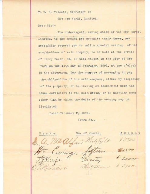 Extraordinary 1890 Baseball Players’ League Signed Documents for First ...