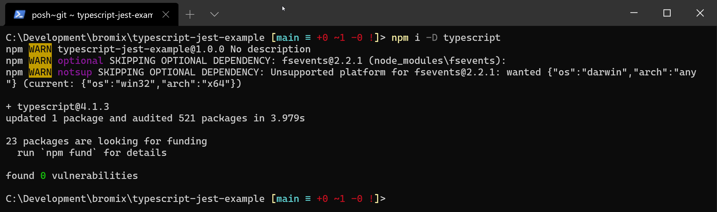 Commander.js Typescript