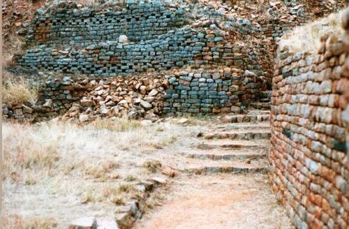 The Khami Ruins in Zimbabwe. The remains of a remarkable stone-built ...