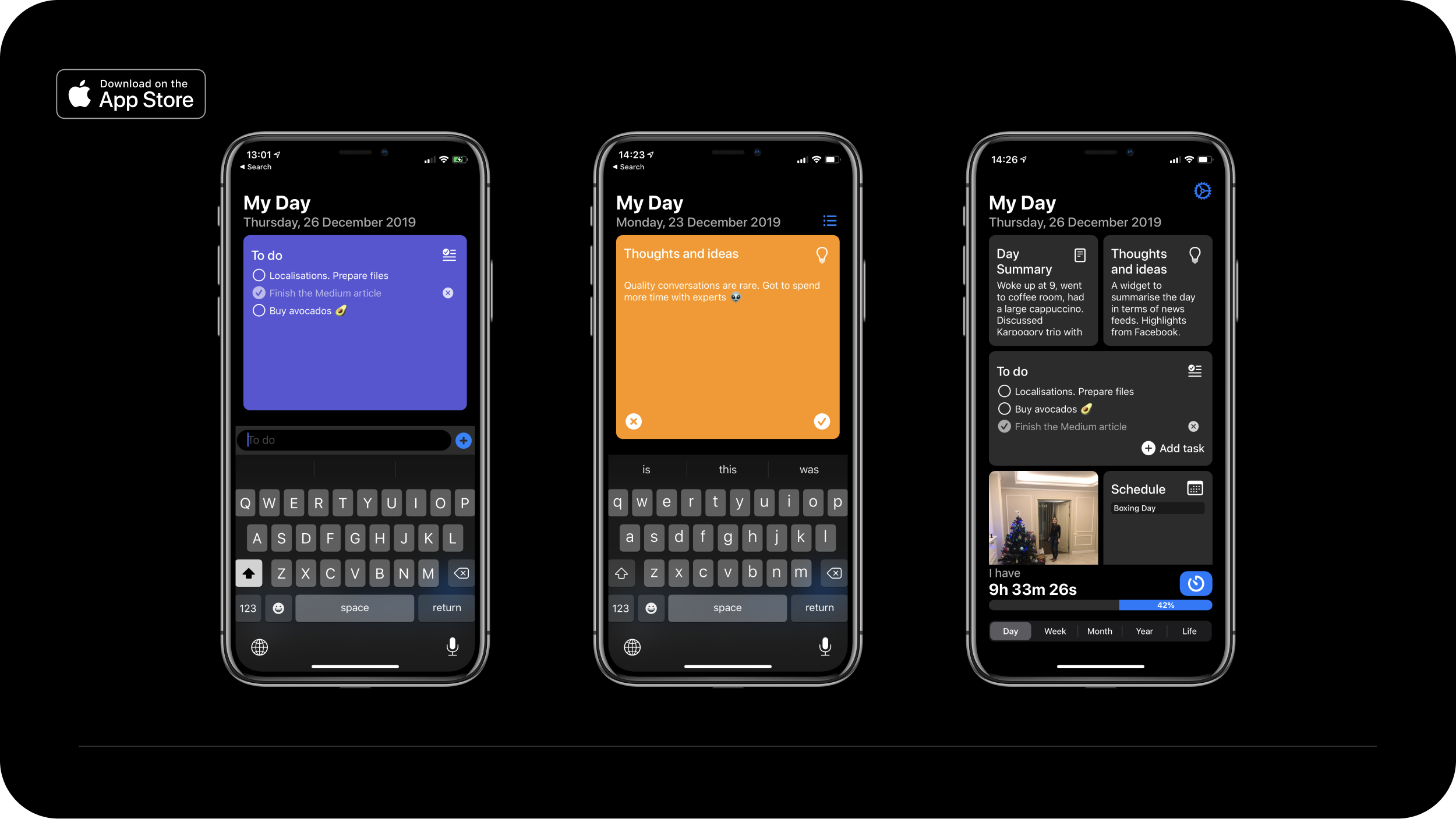 All your personal activities live here. LifeViewer, Productivity Super ...