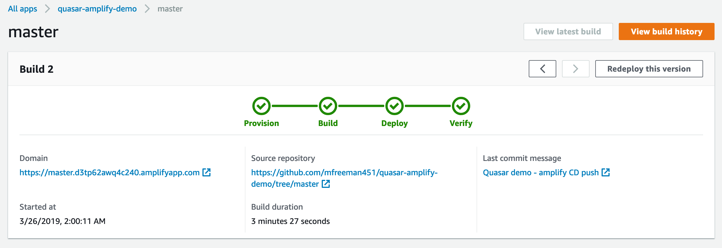 Creating a Quasar Framework application with AWS Amplify services (Part 2/4)