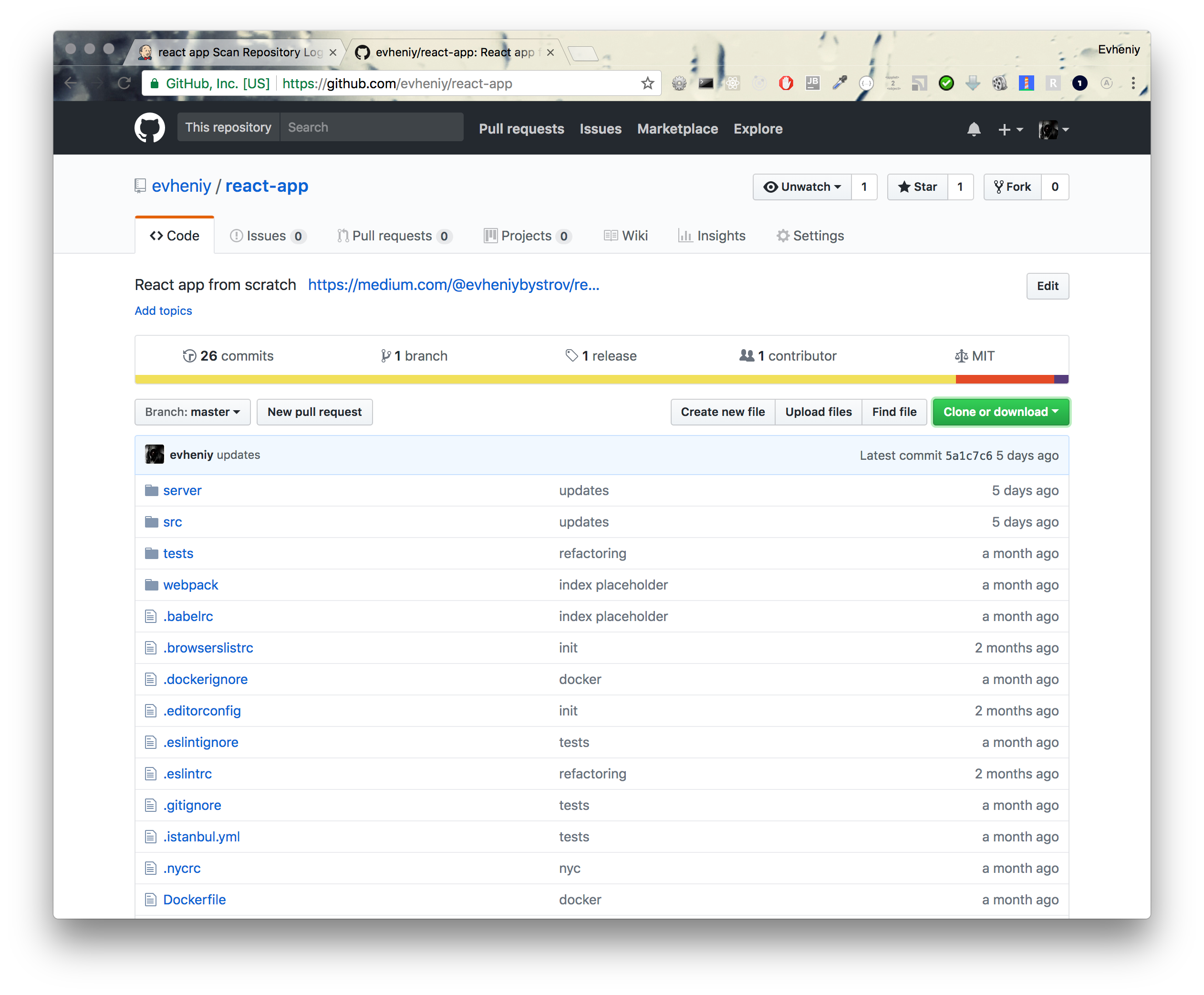 Continuous delivery of react app with Jenkins and Docker Continuous delivery of react app with Jenkins and Docker