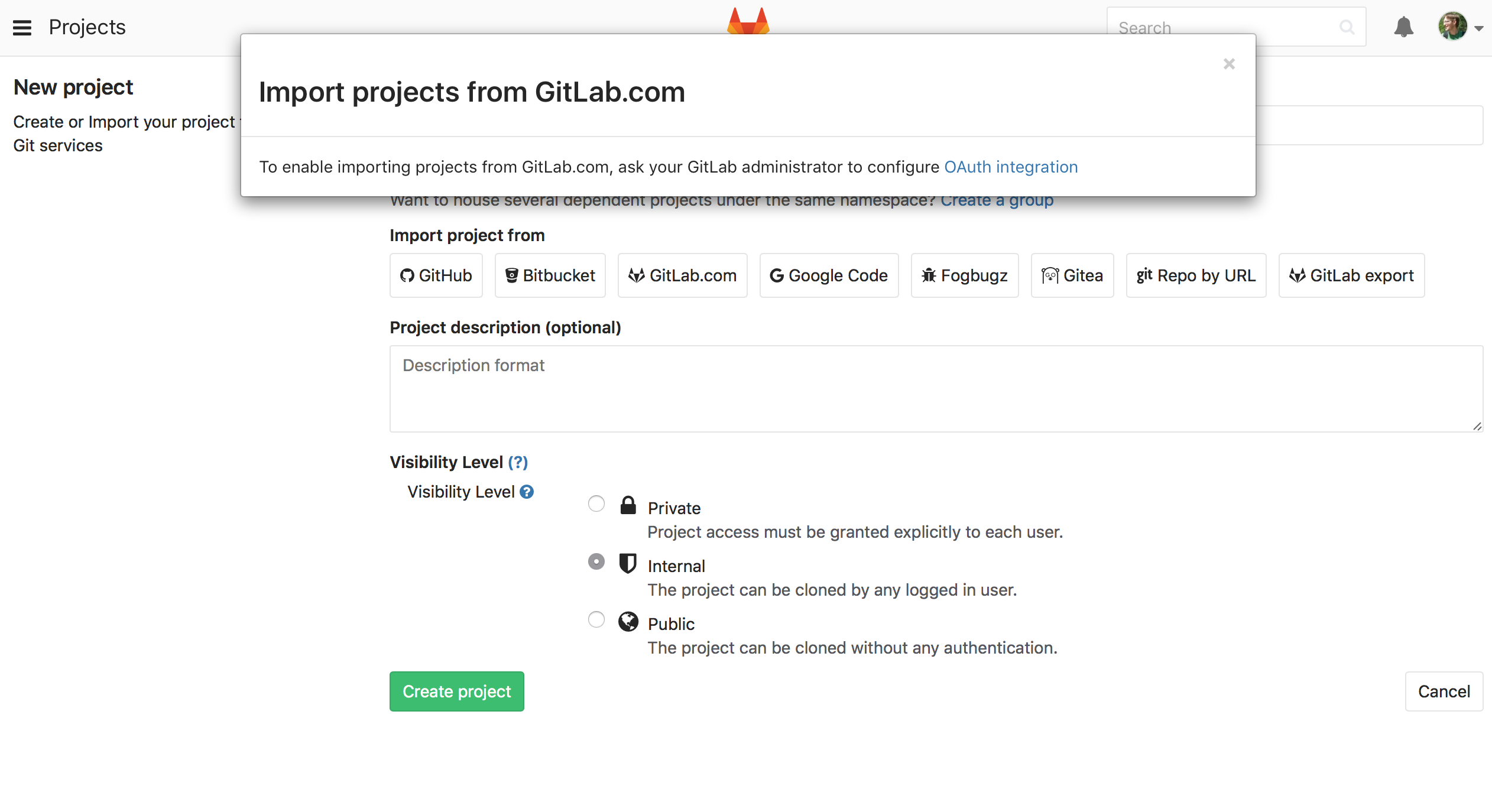 Onboarding story: importing projects from GitLab.com to self-hosted GitLab
