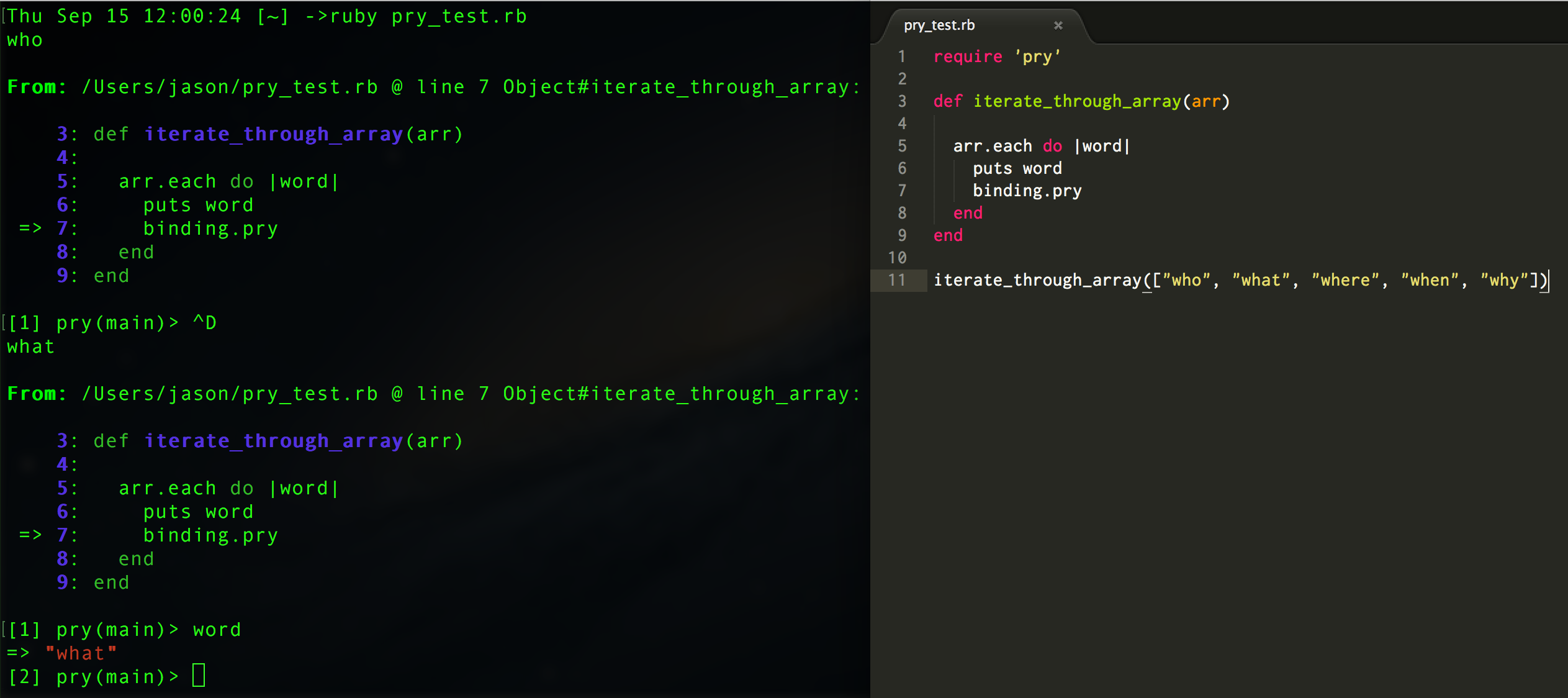 One step forward while ‘pry’ing into Ruby code | by Jason Arnold | Medium