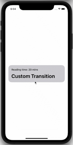 How To Implement Custom Transition With Swiftui Using Matched Geometry By Lucas Gomes Pereira