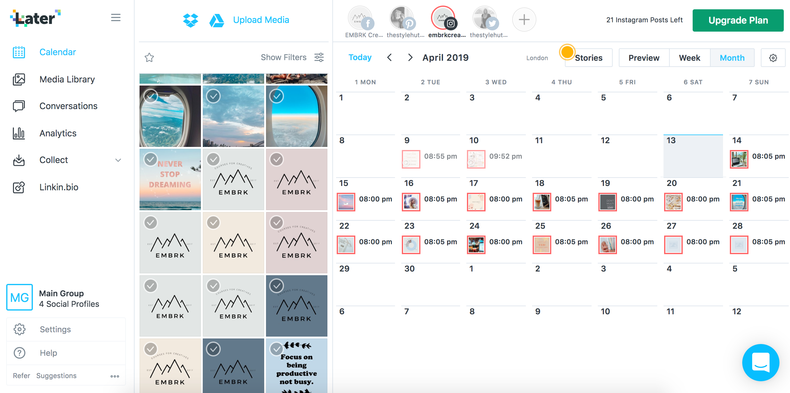 How To Scheduled Your Instagram Content With Later.