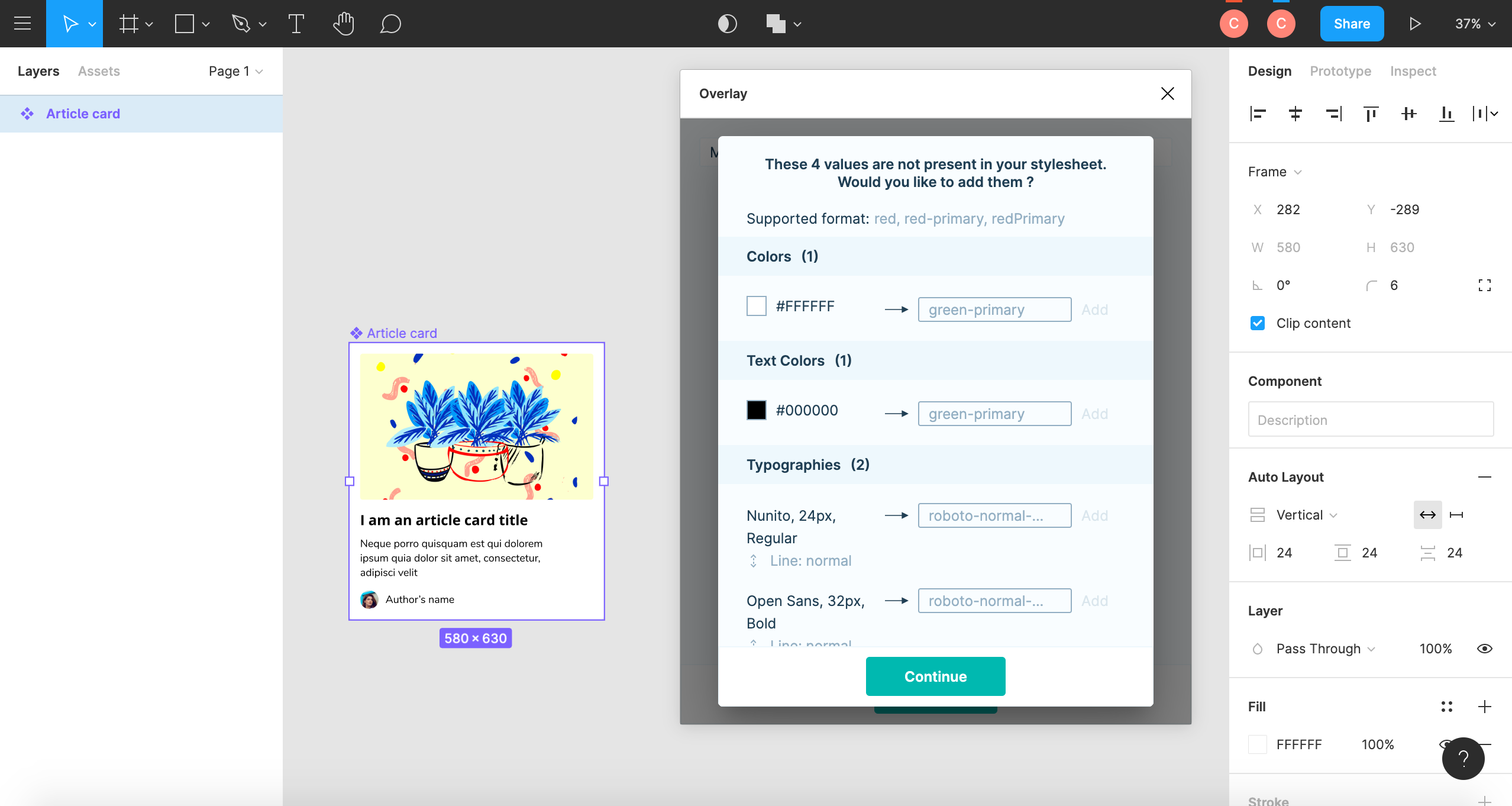 How to create a card component from Figma to React or Vue.js with Overlay | by Overlay | Overlay ...
