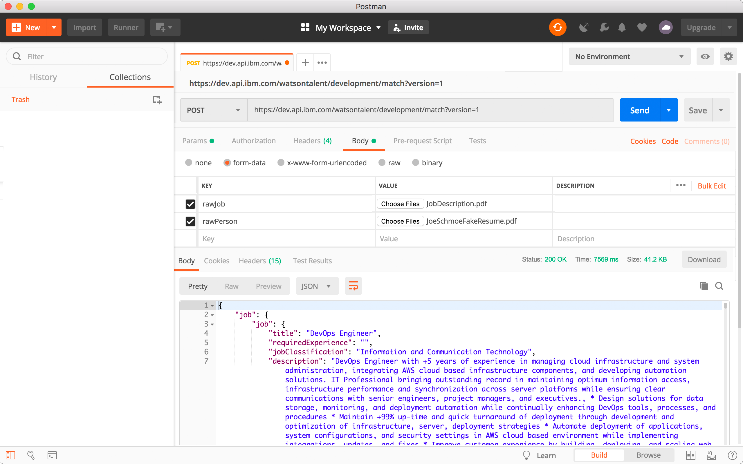 IBM Watson Talent Match API Tutorial with Postman | by joe russo ...