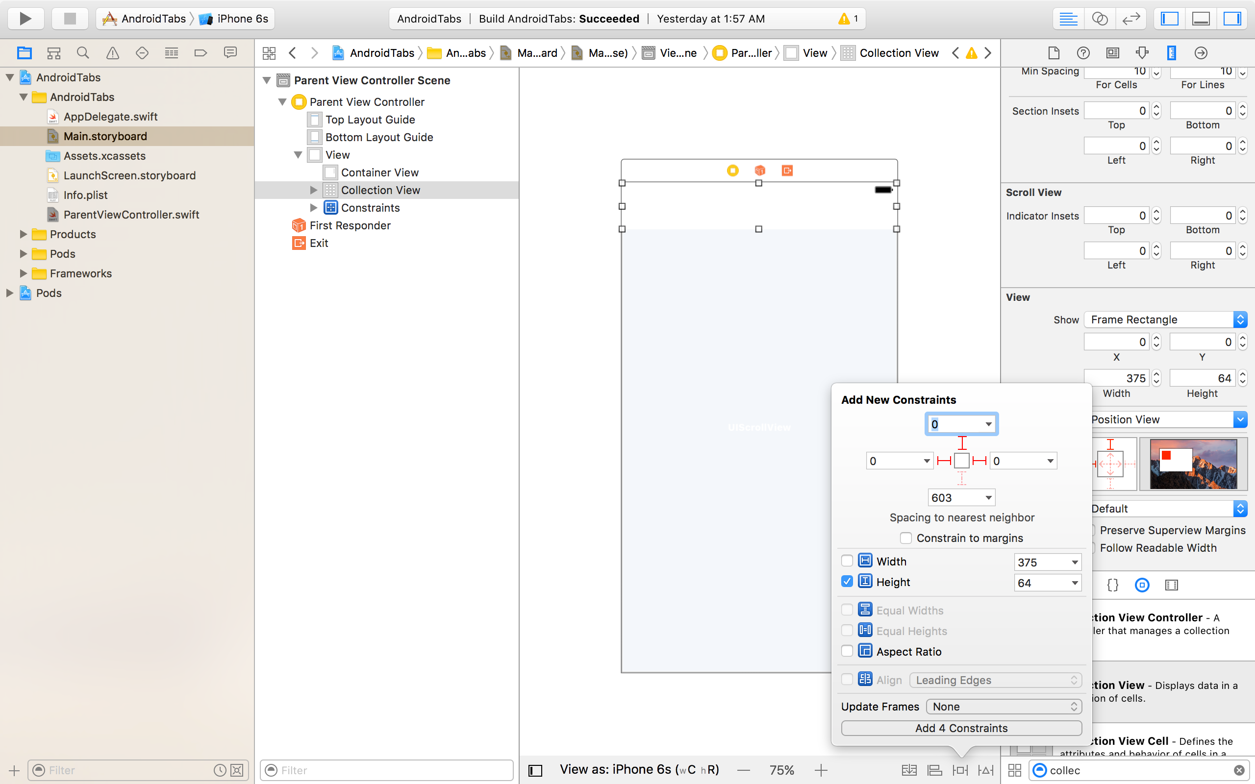 How to implement Android-Like Tab Layouts in iOS using swift 3