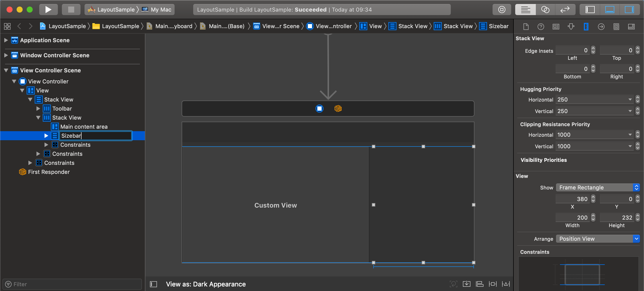 Stack layout with Interface Builder - Swift sections - Medium