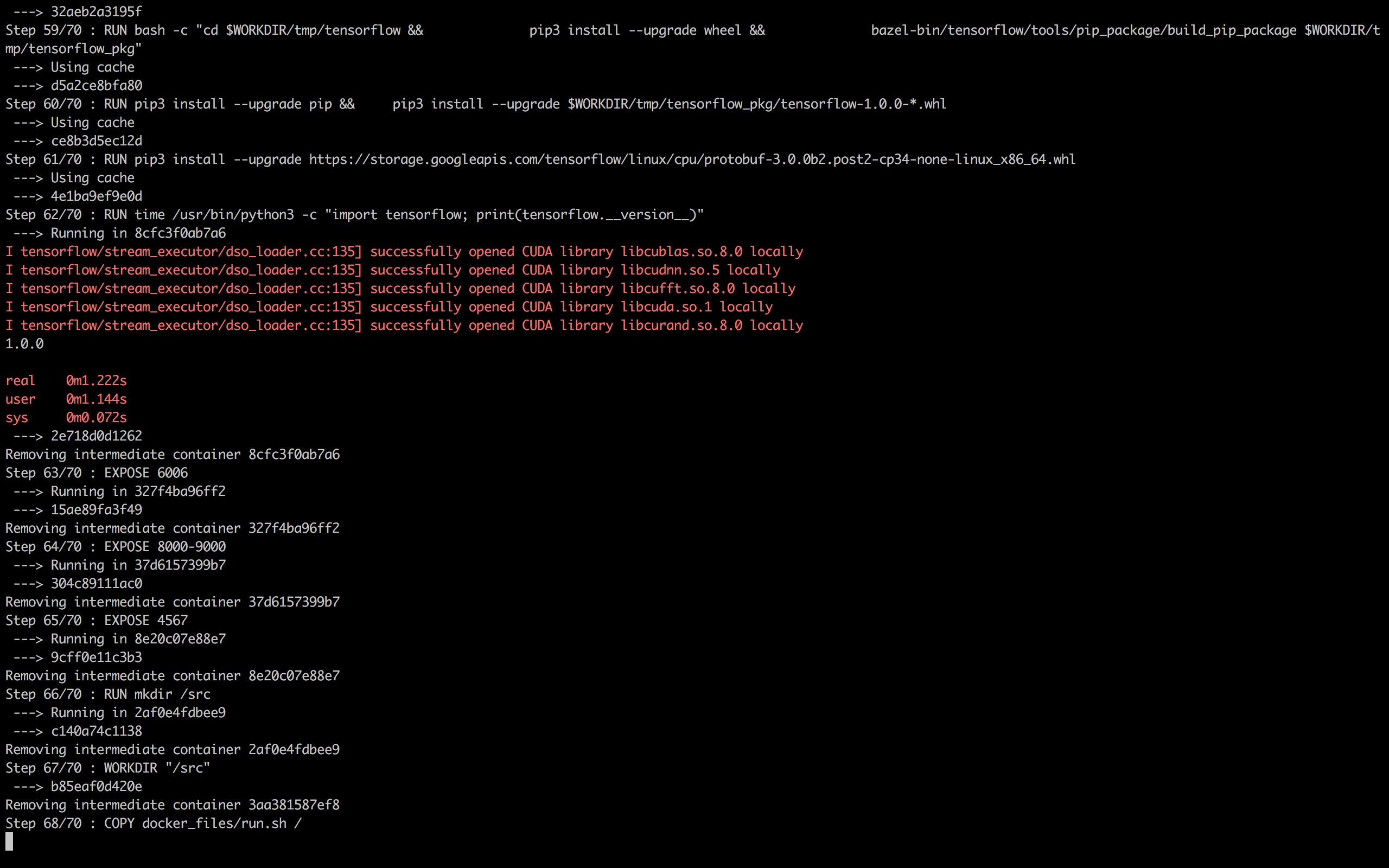Dockerized Installation of TensorFlow 1.0 (From Source with GPU Support ...