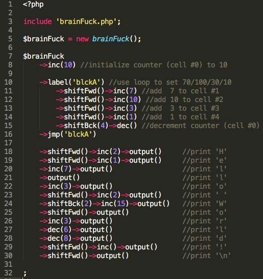 BrainFuck Interpreter using method chaining | by EDDYMENS | Medium