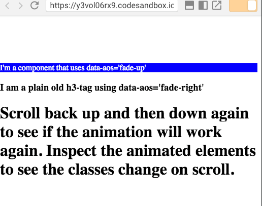 Animating Elementsreact Components In Gatsbyjs With Aos Scrollmonitor React And Classnames