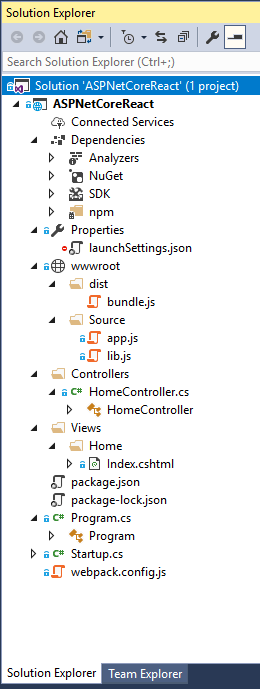 How to use Webpack in ASP.Net core projects; a basic React Template ...