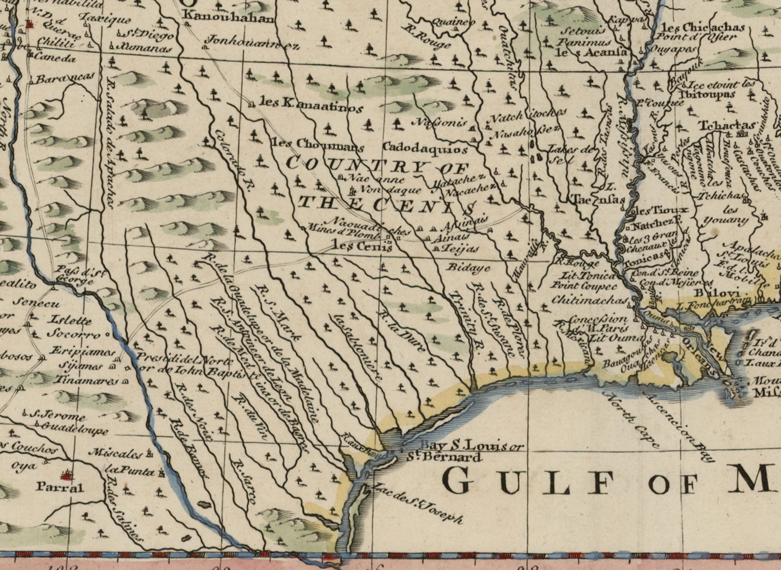 A New & Accurate Map of Louisiana with Part of Florida and Canada and ...