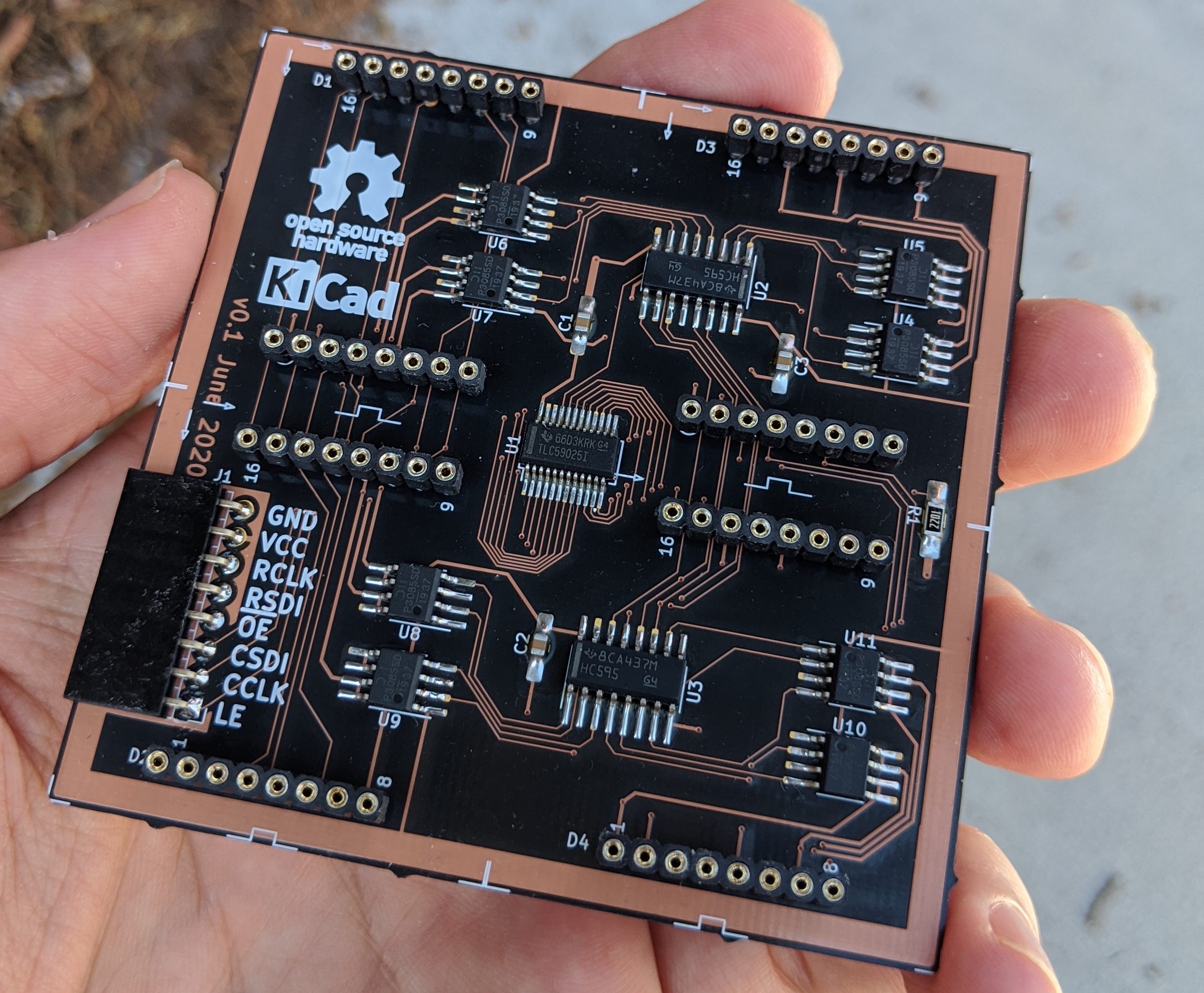 Custom 16x16 matrix display PCB. Designing and building a LED screen ...