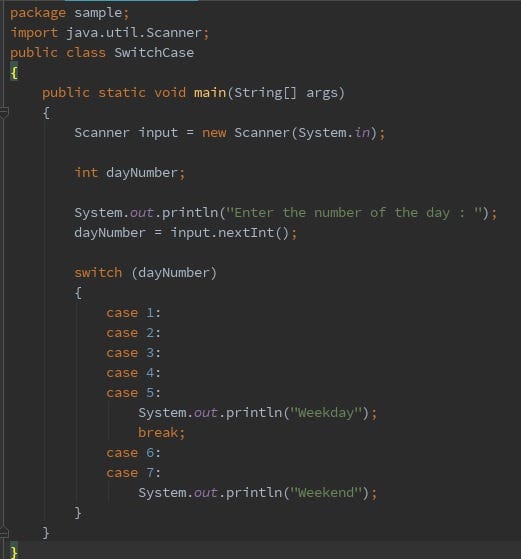 Java Switch — Case Örneği Merhaba Arkadaşlar By Java Programming Medium 
