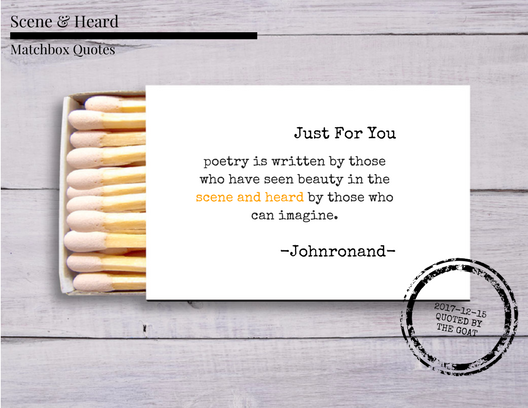 just for you. Matchbox Quotes Day 1 [2017–12–15] | by johnronand ...