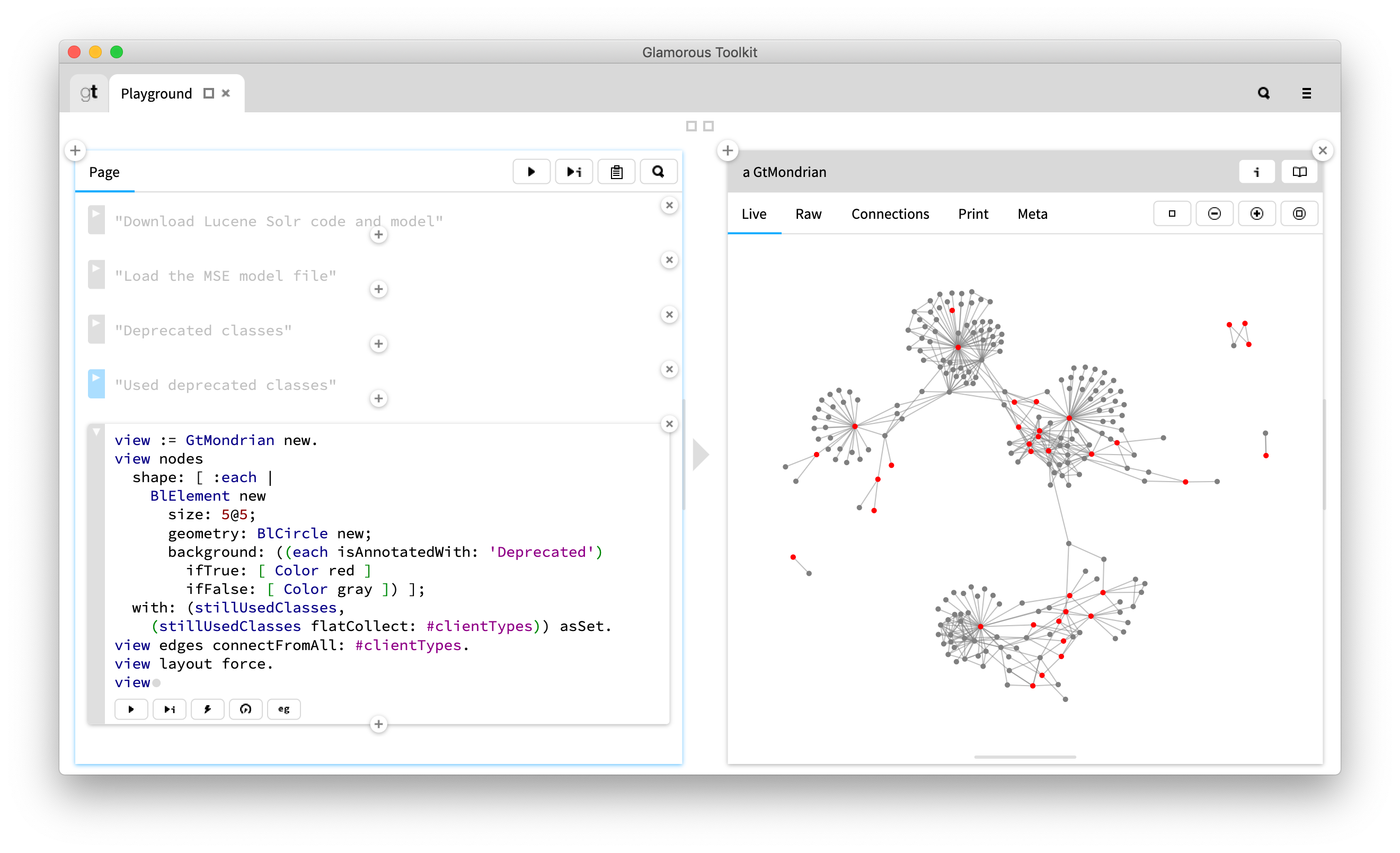 Evaluating @Deprecated classes in Java systems with Glamorous Toolkit