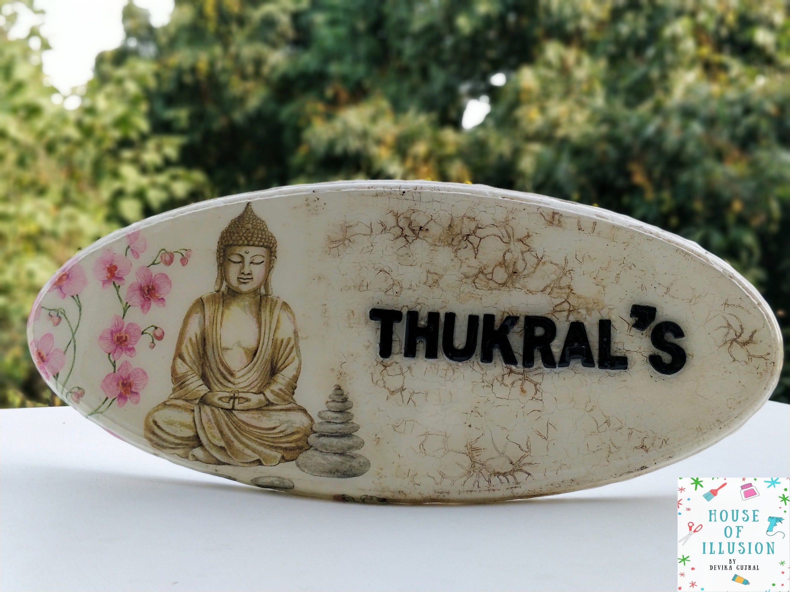 DIY: The Buddha Nameplate by Devika Gujral | by Priyanka Singh | Prika ...